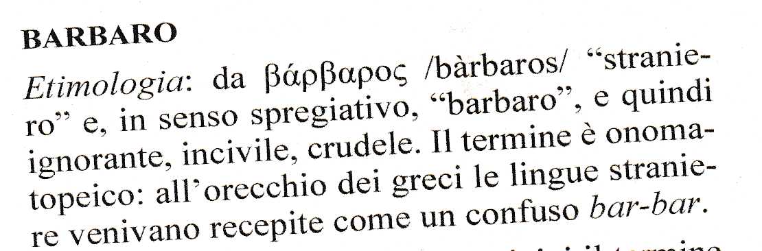 BARBARO, BARBARI – TRACCE e SENTIERI