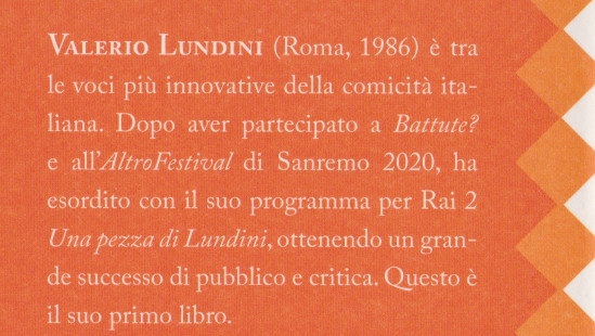 LUNDINI Valerio, Era meglio il libro, Rizzoli/Lizard, 2021 – TRACCE e ...