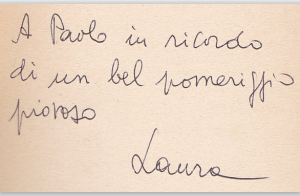 “a Paolo in ricordo di un bel pomeriggio piovoso”: Laura Conti, Una ...