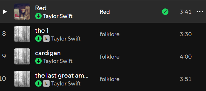 TAYLOR SWIFT, antologia suggerita da Leda e memorizzata tramite Spotify ...